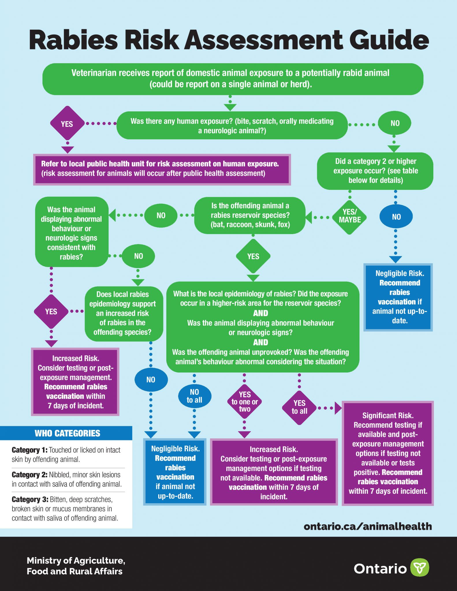 Rabies Risk Assessment Flowchart - Ontario Animal Health Network