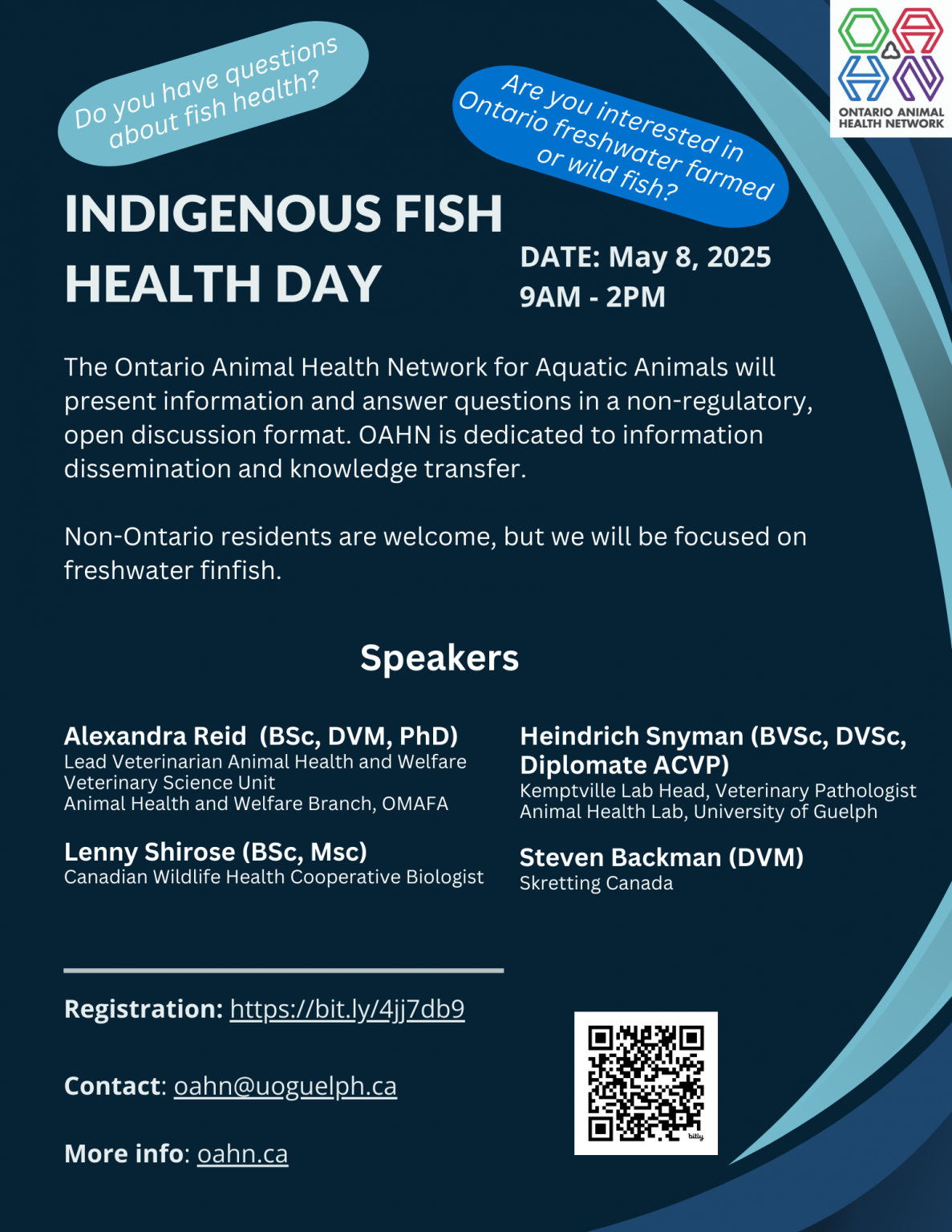 Indigenous Fish Health Day - Registration and Details - Ontario Animal ...